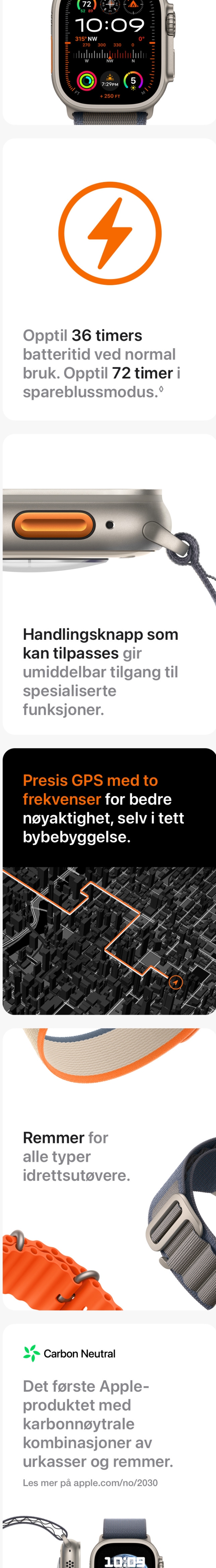 APPLE WATCH ULTRA 2 GPS + CELLULAR, 49 MM TITANIUM URKASSE MED INDIGO ALPINE LOOP - SMALL - Power.no