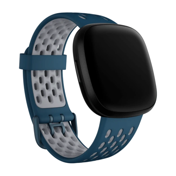 Fitbit Versa 3/4 ja Sense 1/2 Sport ranneke Sapphire/harmaa l - Power.fi