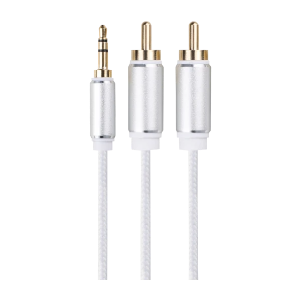 Dacota Platinum Mini jack hane - RCA hane 0,5M, hvid - Power.dk