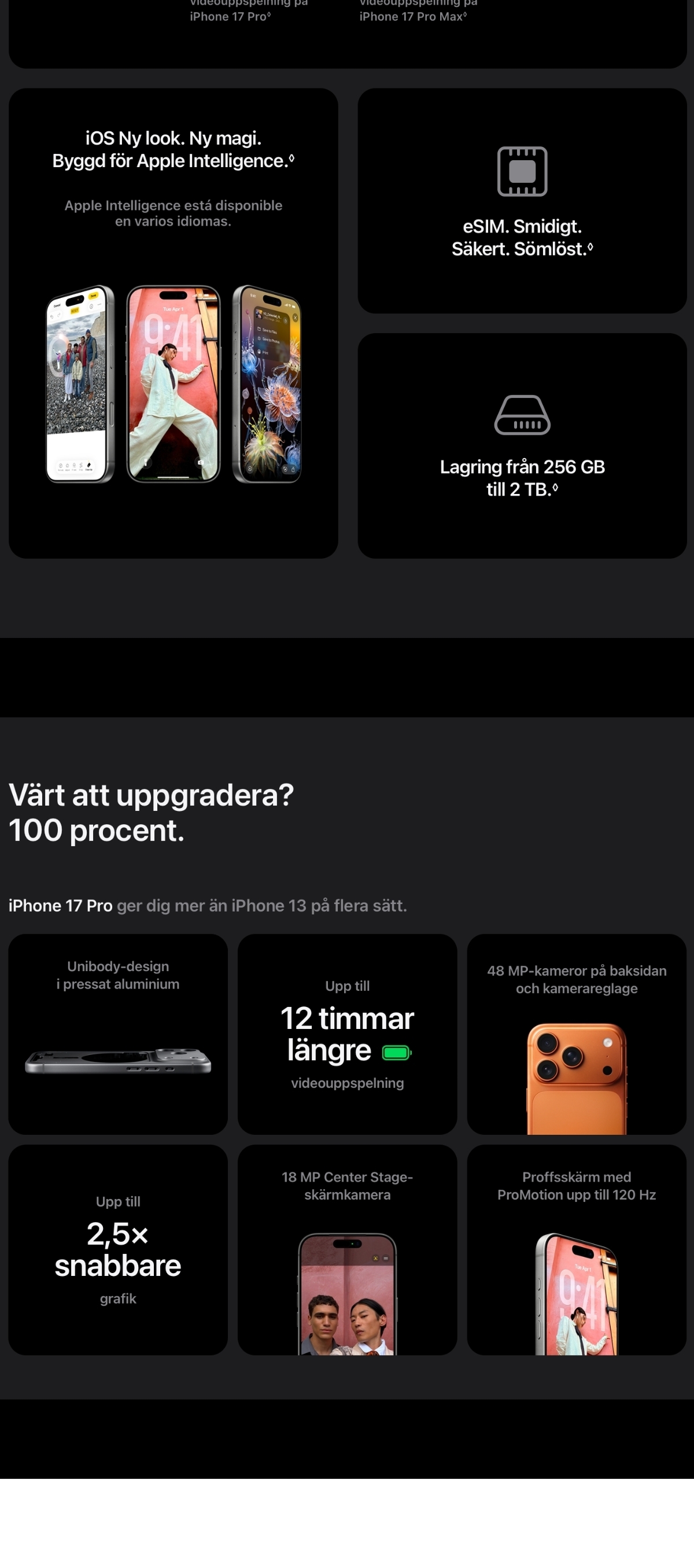 Apple iPhone 17 Pro 256 GB, silver - Power.se