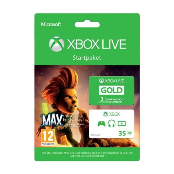 Microsoft 3 Månaders Xbox Live - guld (Inkl. Presentkort 35 Kr, Max ...