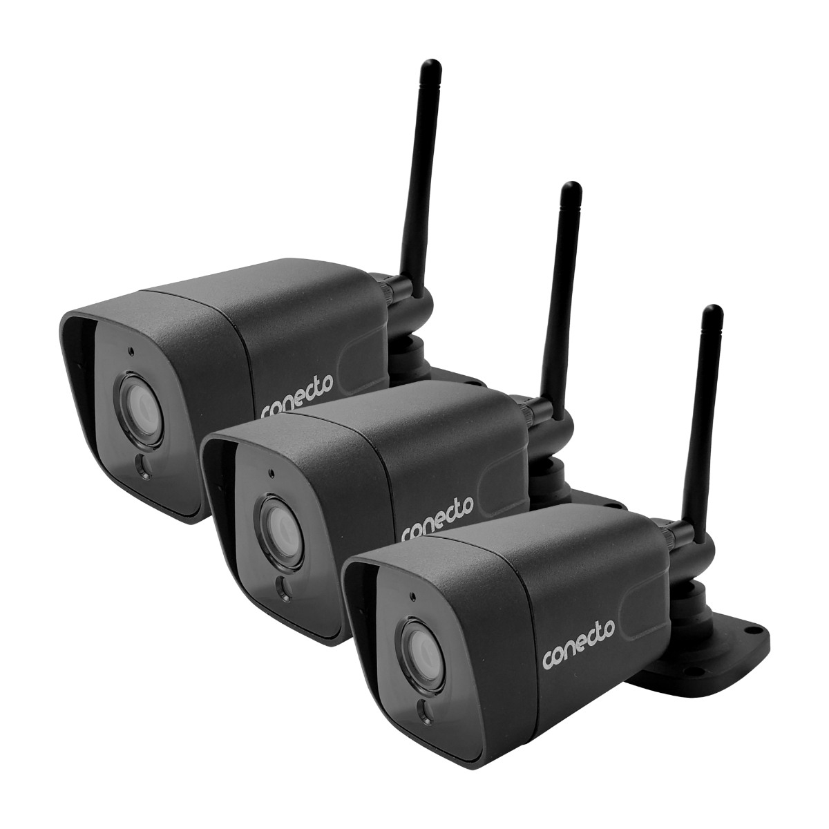 Conecto valvontakamera ulos 2MP, 3kpl - Power.fi
