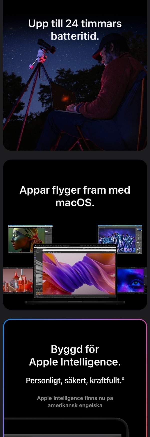 Apple MacBook Pro 14" (2024, M4) 16/512 GB, rymdsvart - Power.se