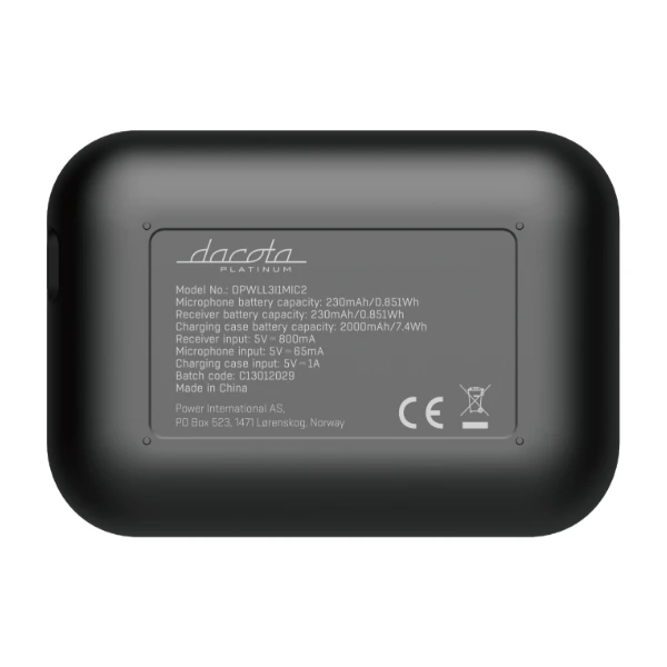 Dacota Platinum trådløst mikrofonsystem, USB-C/Lightning/3,5, 2 x mikrofon, sort - POWER.dk