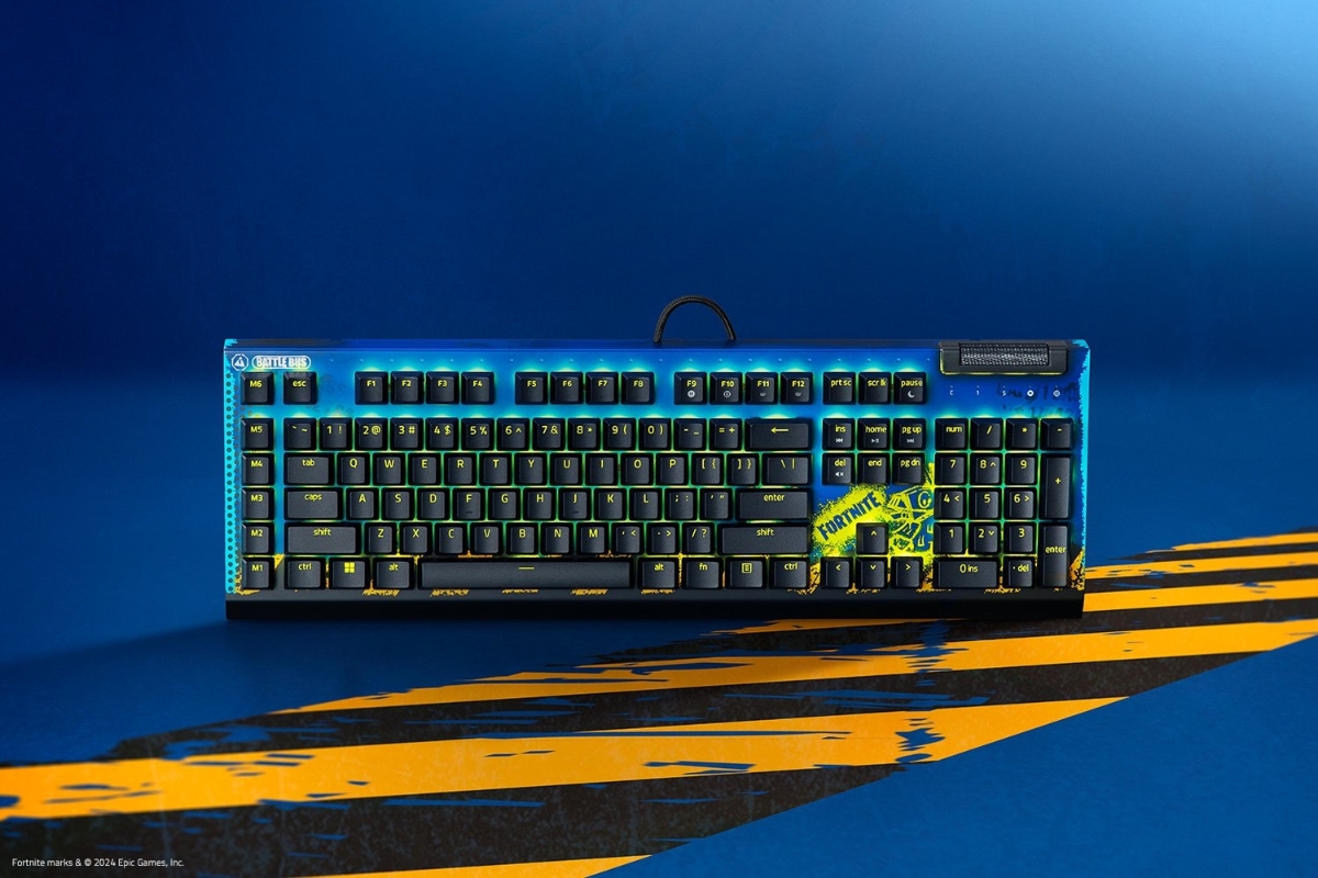 Razer BlackWidow V4 X Fortnite gaming tastatur - Razer Yellow Switch ...