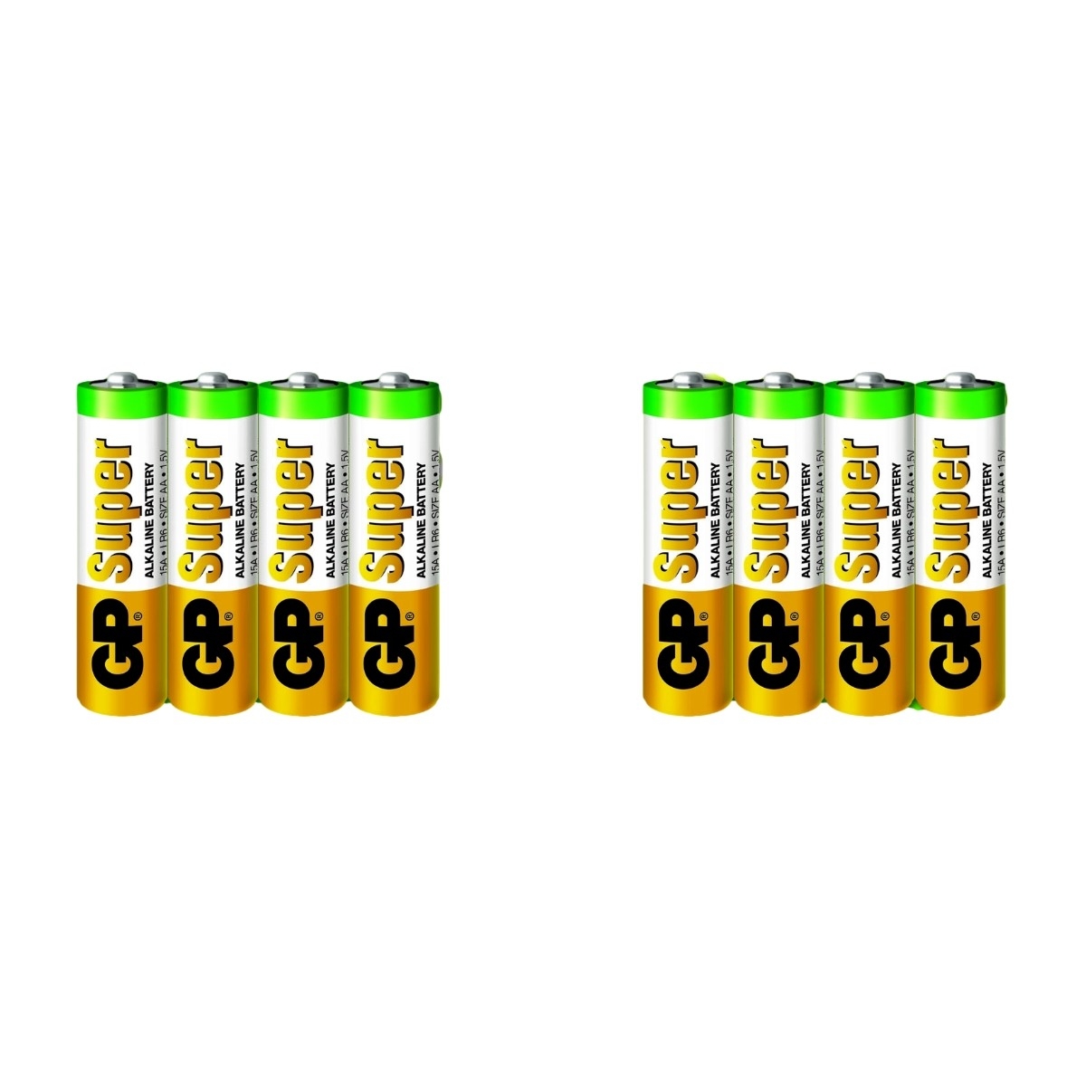 GP Super 15A/LR6 AA-paristot, 8 kpl - Power.fi