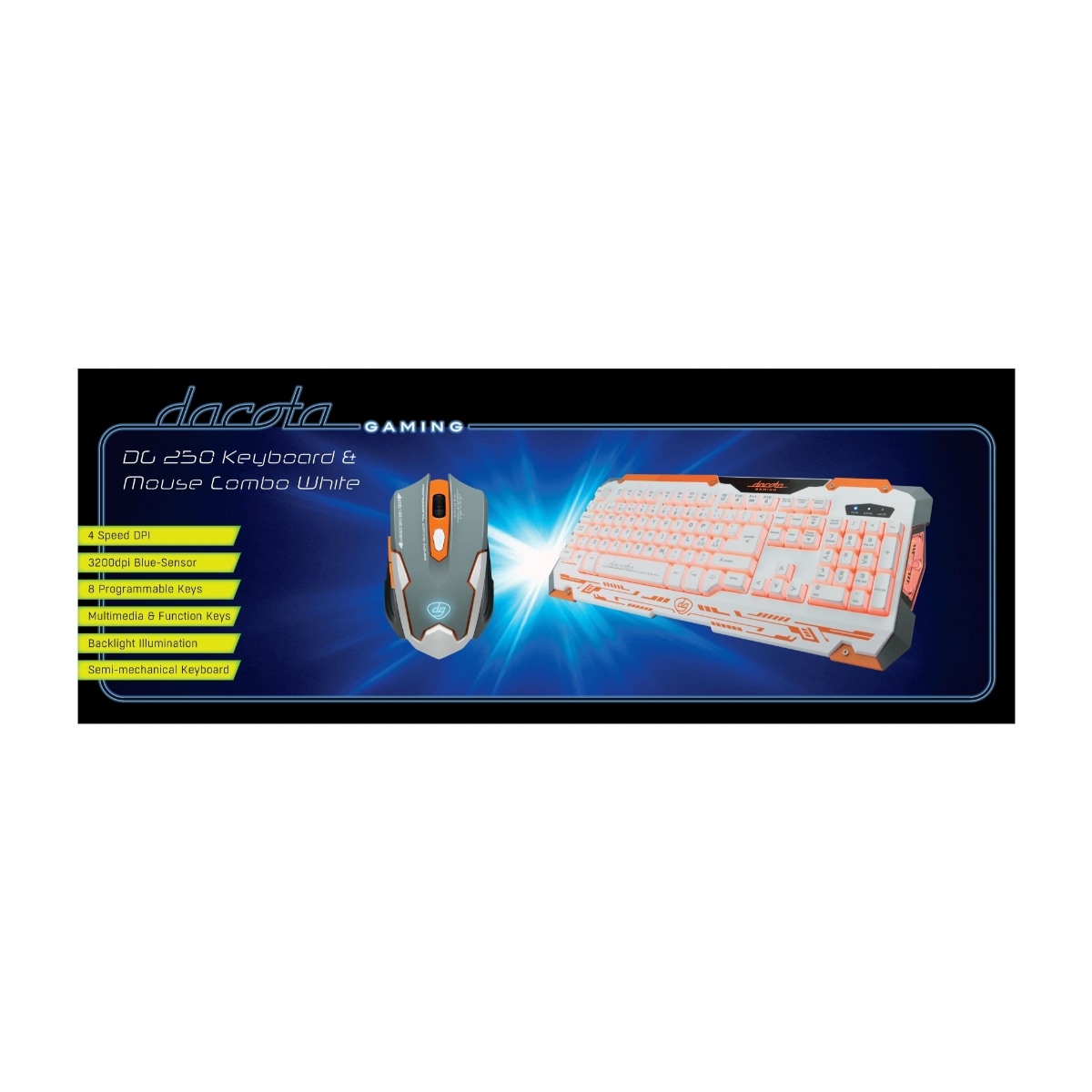 Dg 250 Keyboard & Mouse Combo, white - POWER.dk