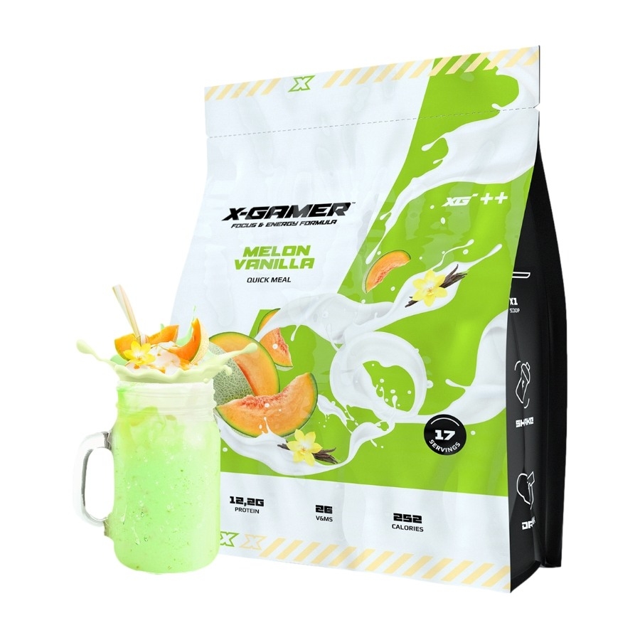 X-Gamer Quick Meal Melon & Vanilla 1190g - POWER.dk