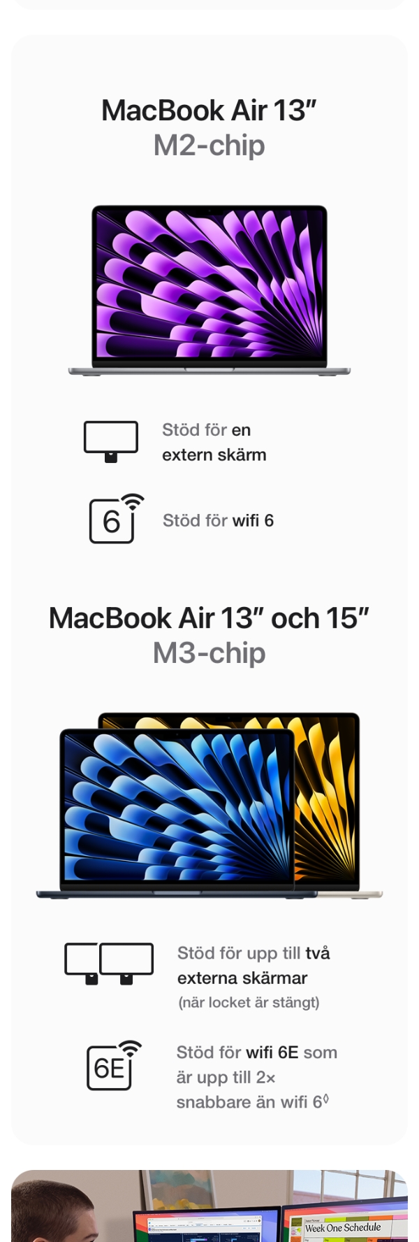 Apple MacBook Air 13" (2024, M3) 16/256 GB, midnatt - Power.se