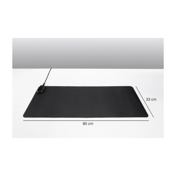 Dacota Platinum oppvarmet skrivebordsmatte, svart - Power.no