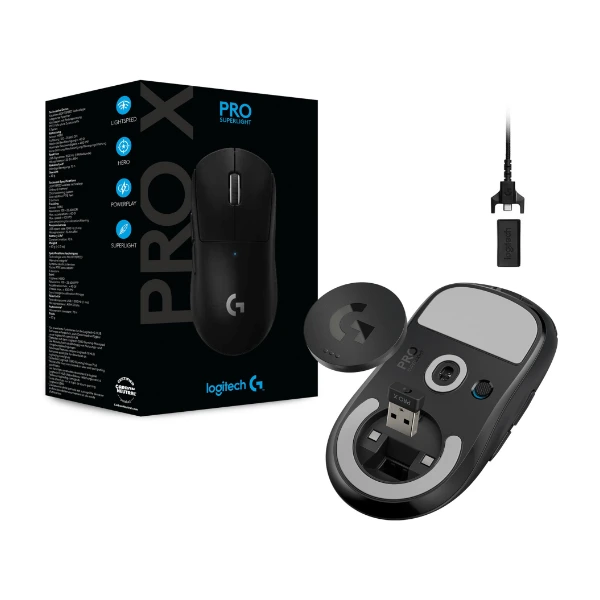 Logitech G Pro X Superlight -langaton pelihiiri, musta - Power.fi