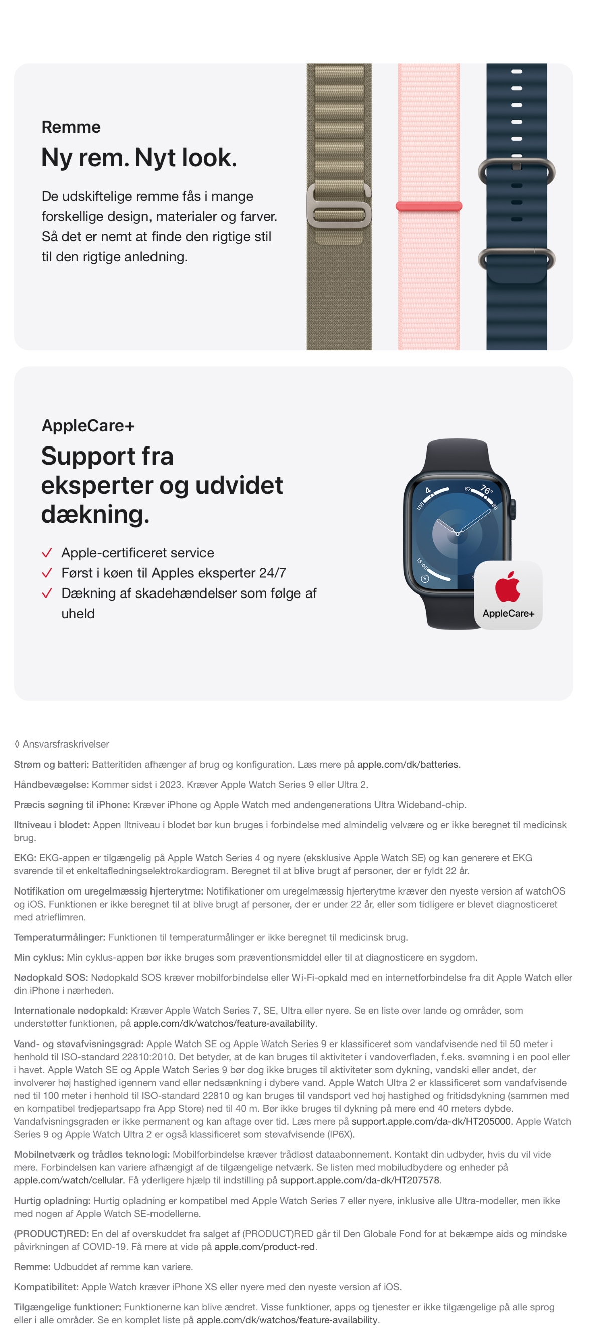 Apple Watch Ultra 2 GPS + Cellular, 49 mm Titanium urkasse med orange/beige Trail Loop - M/L ...