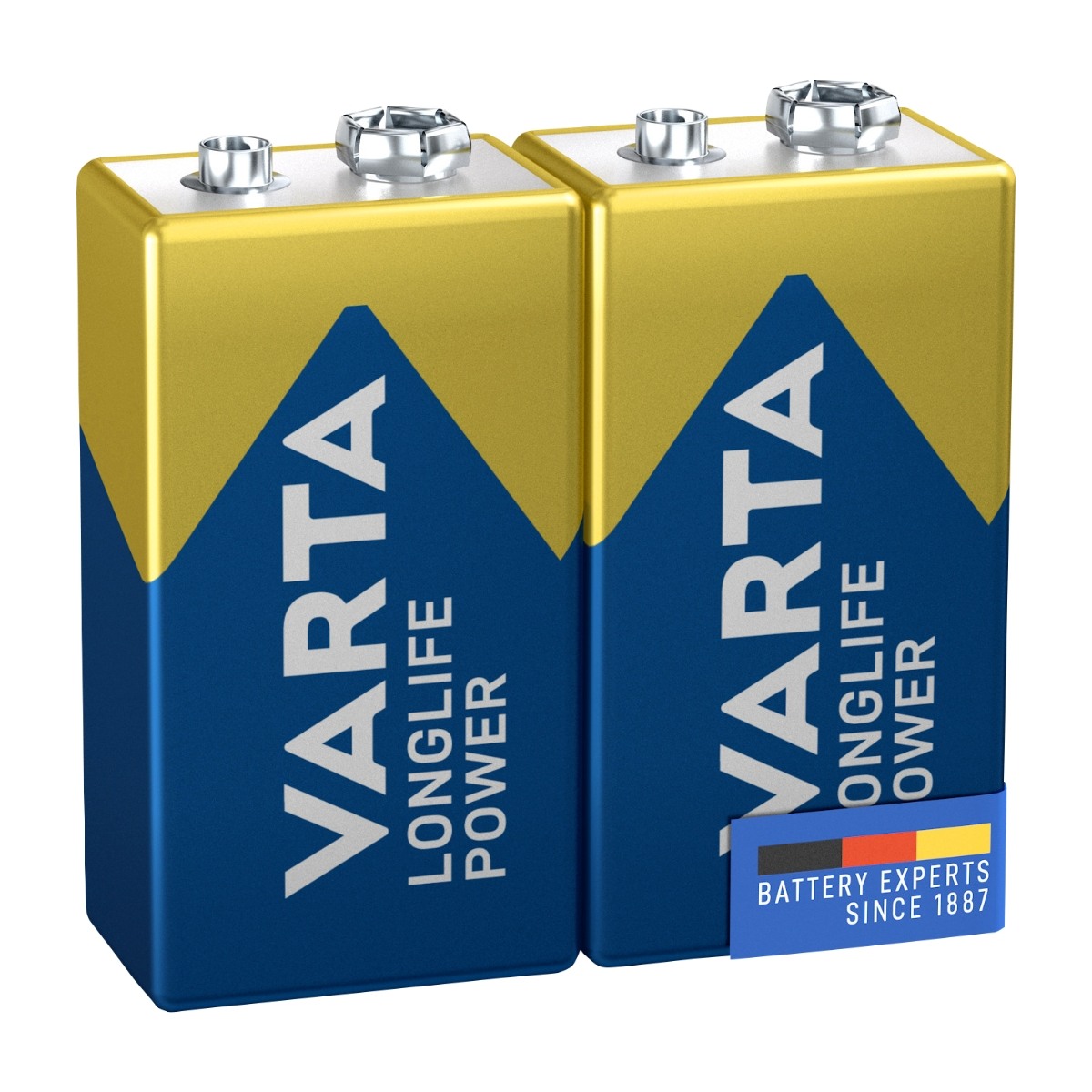 Varta Bli Longlife Power 9V batterier, 2 stk - Power.no