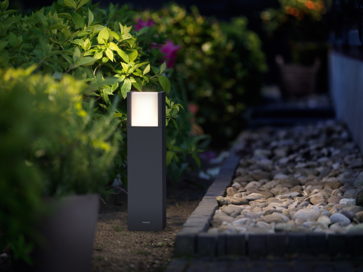 Philips Arbour LED-sokkel-Lys 3,8W 3000K, antrasitt - Power.no