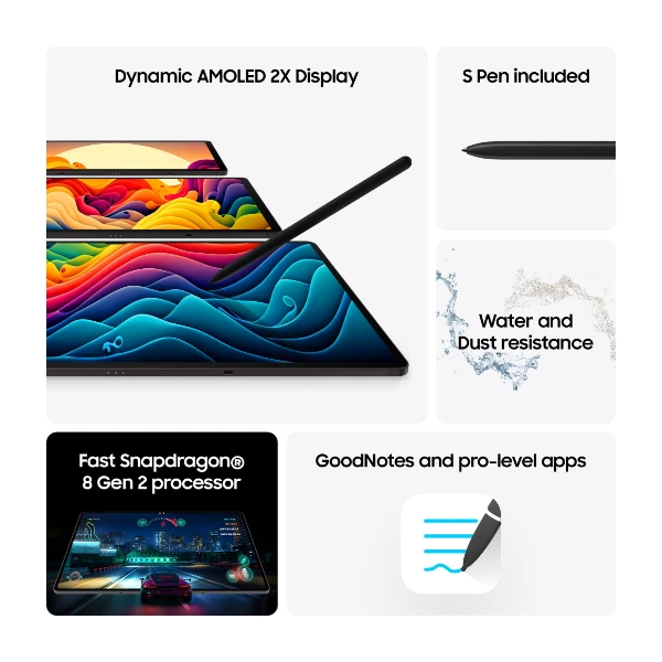 Samsung Galaxy Tab S9 WiFi 128 GB, graphite - POWER.dk