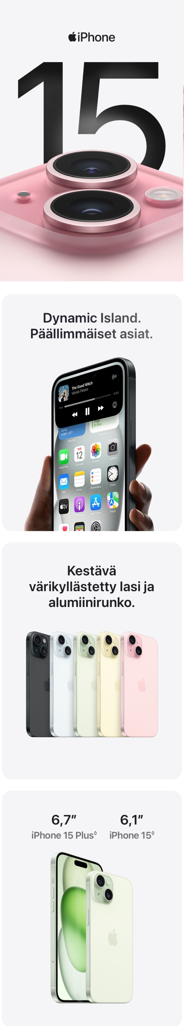 Apple iPhone 15 256 Gt, sininen - Power.fi