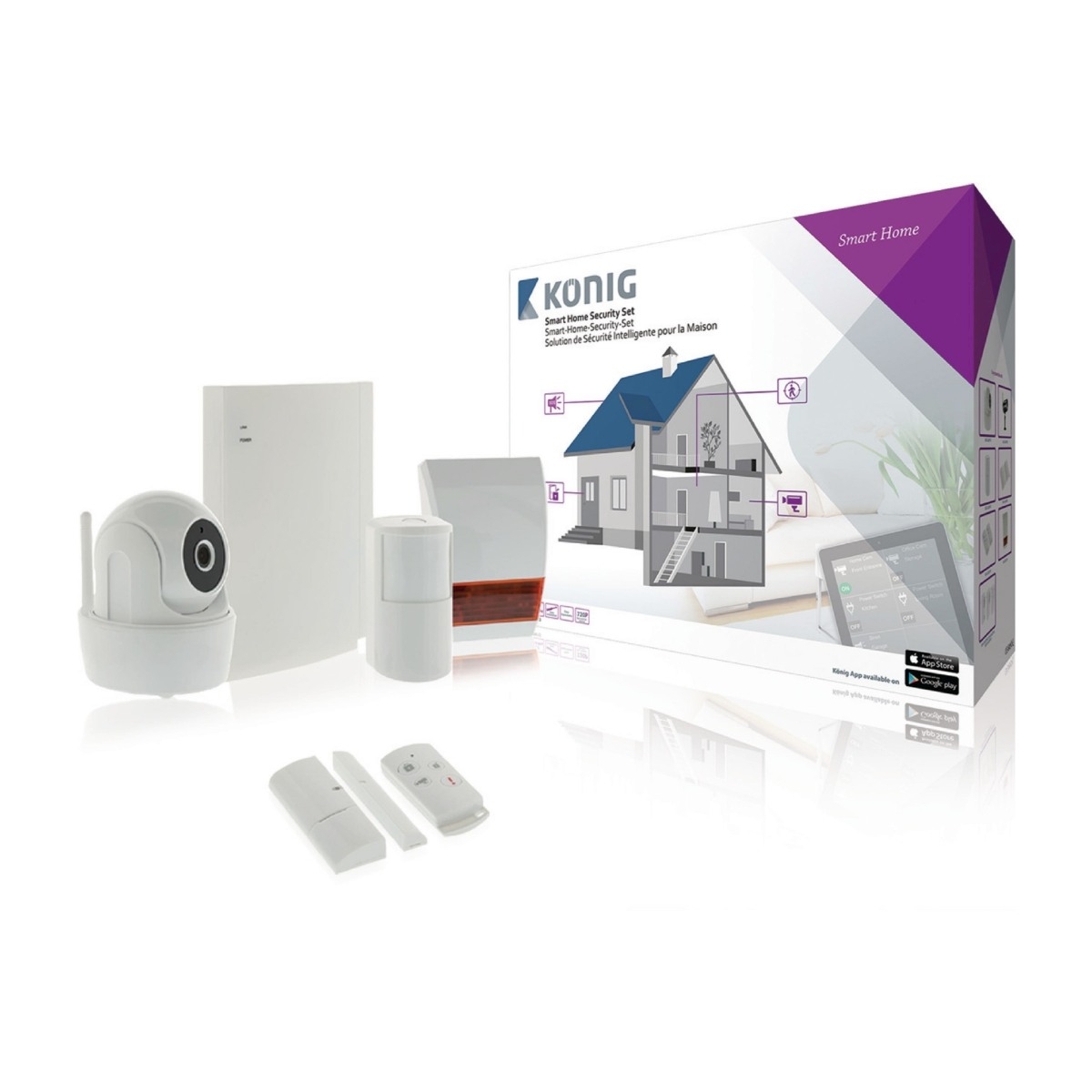 KÖNIG SMART HOME SEC. STARTER SET PRO - Power.dk