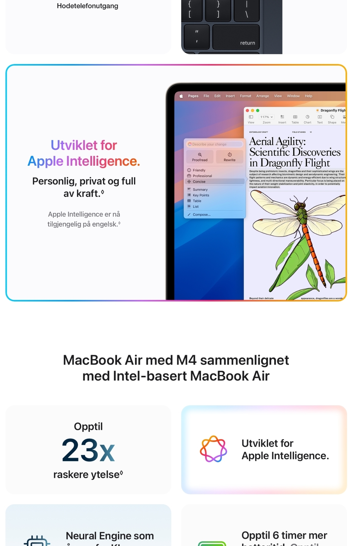 Apple MacBook Air 13" (2025, M4) 16/512 GB, midnatt - Power.no