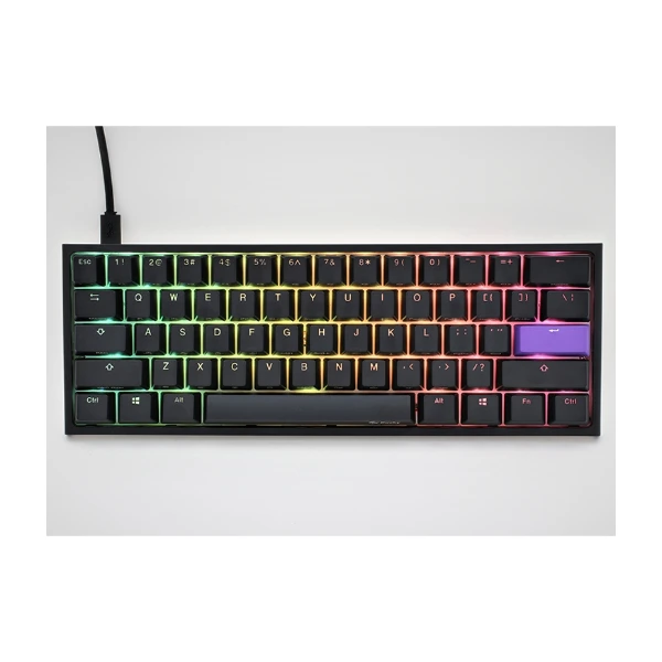 DUCKY ONE 2 MINI PURE WHITE RGB MEKAANINEN NÄPPÄIMISTÖ CHERRY MX BLUE ...