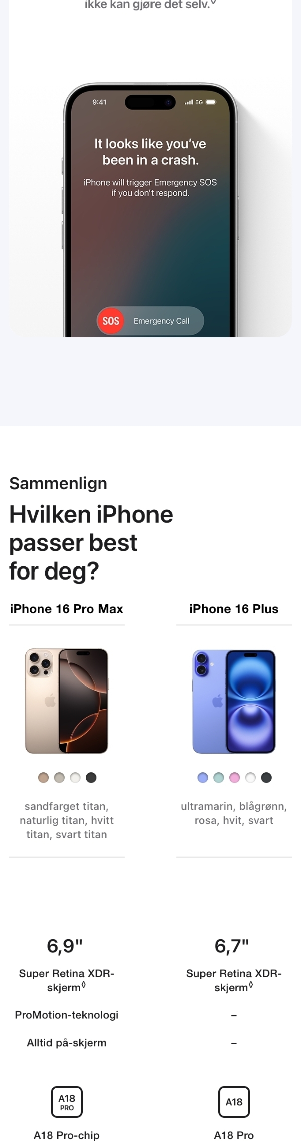 Apple iPhone 16 Plus 128 GB, ultramarin - Power.no
