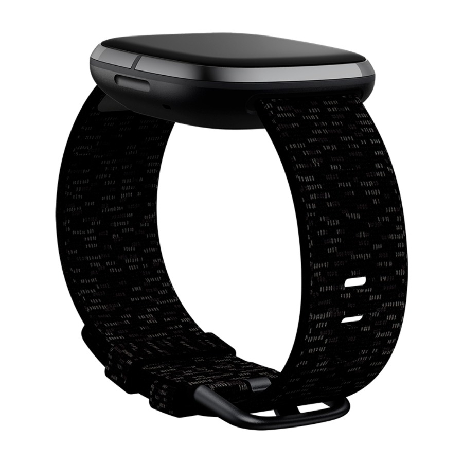 Fitbit Versa 3/4 ja Sense 1/2 Woven ranneke Charcoal s - Power.fi