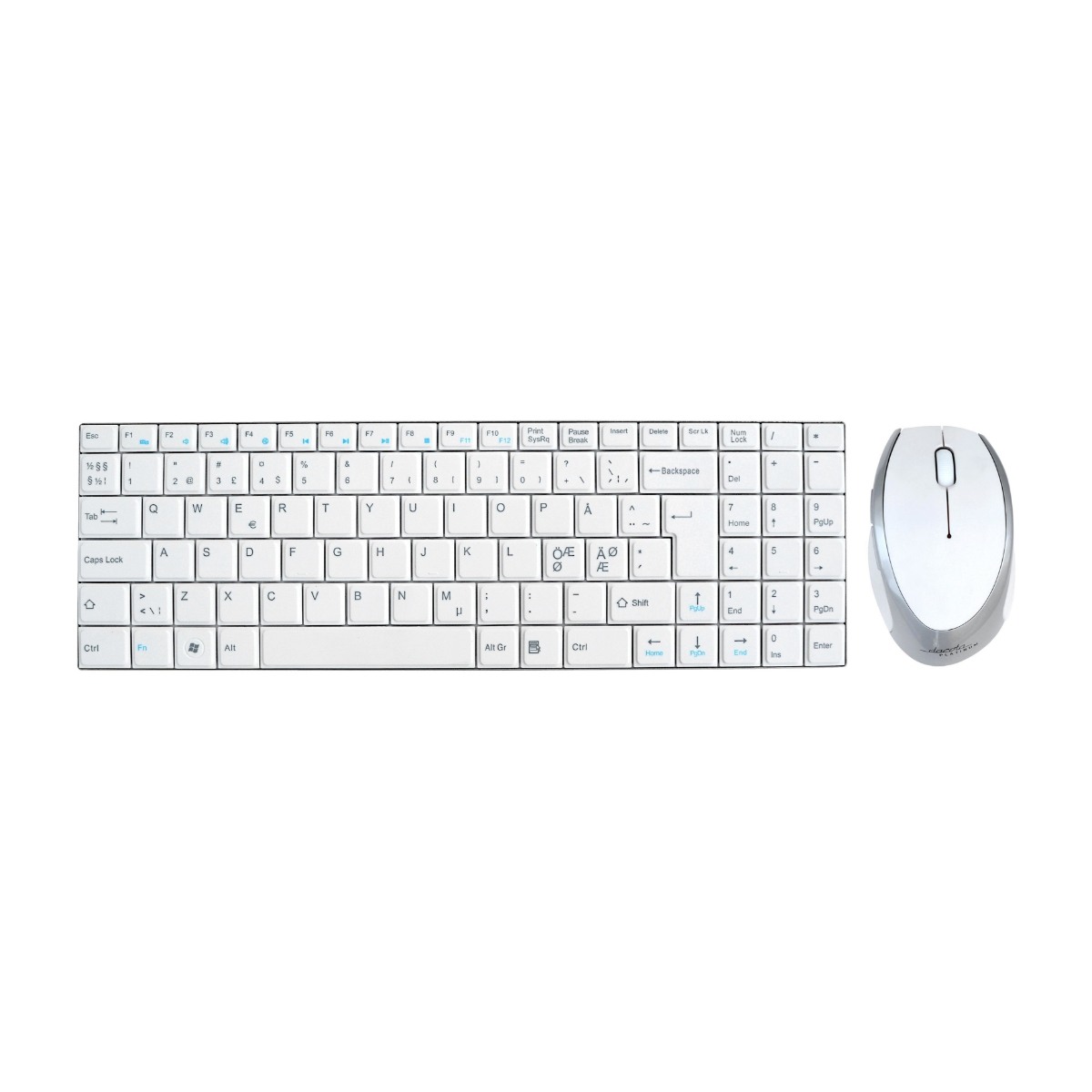Dacota Platinum Keyboard/Mouse Combo wh - POWER.dk