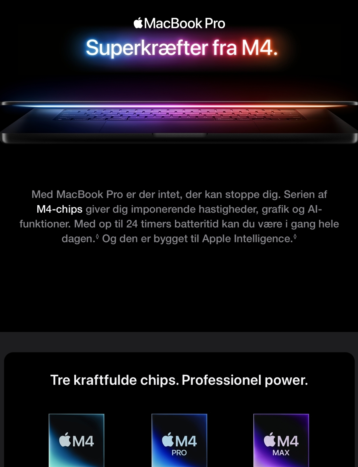 Apple MacBook Pro 16" (2024, M4 Max) 36/1 TB, space black - POWER.dk