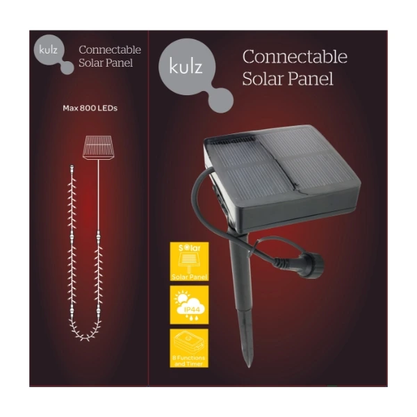 Kulz Connectable 3,7 V solcellepanel til LED-lys - POWER.dk
