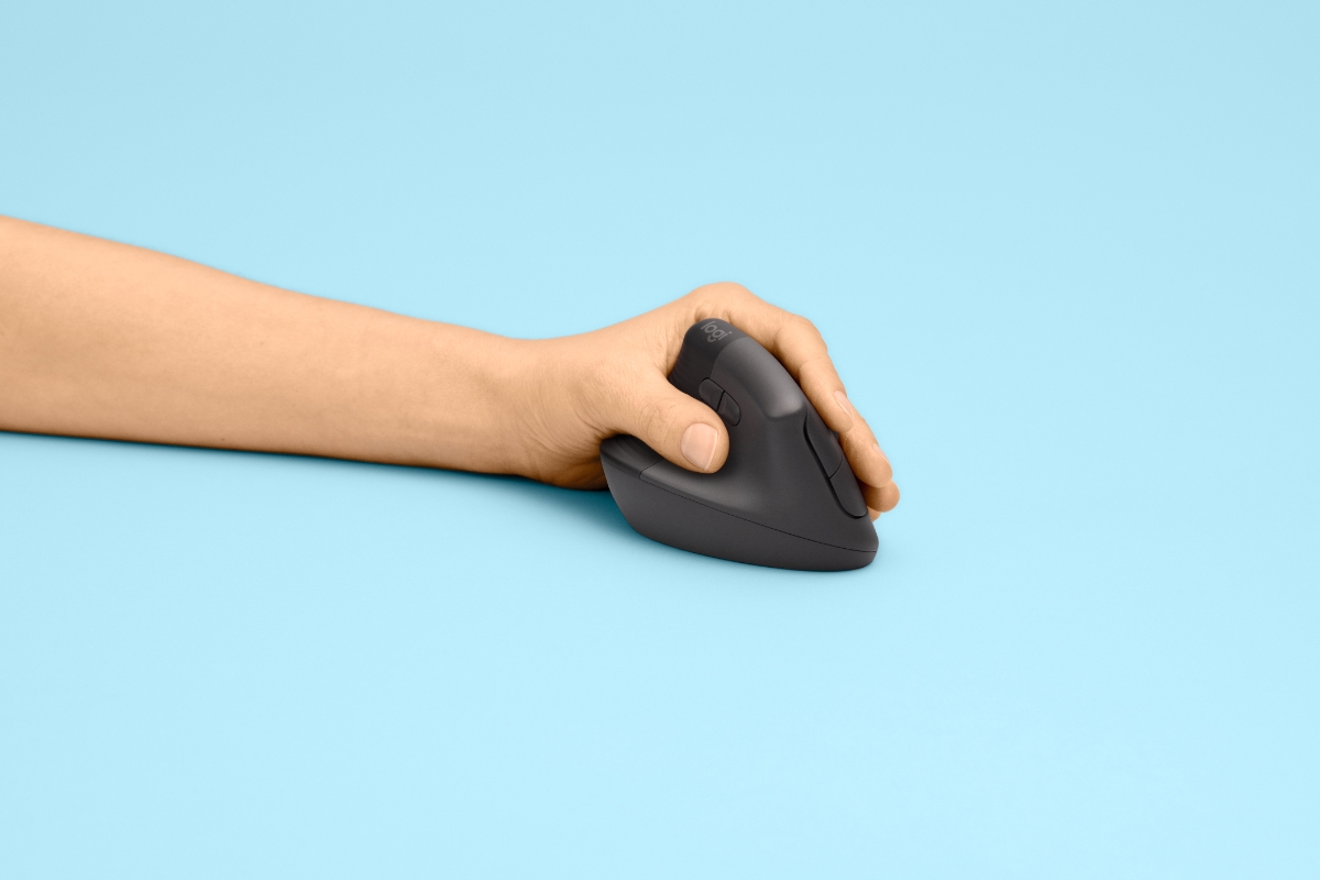 Logitech Lift Left Ergonominen Pystyhiiri, grafiitti/musta - Power.fi