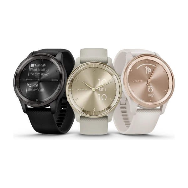 Garmin Vivomove Trend Hybrid smartklokke French grey Light, gold - Power.no