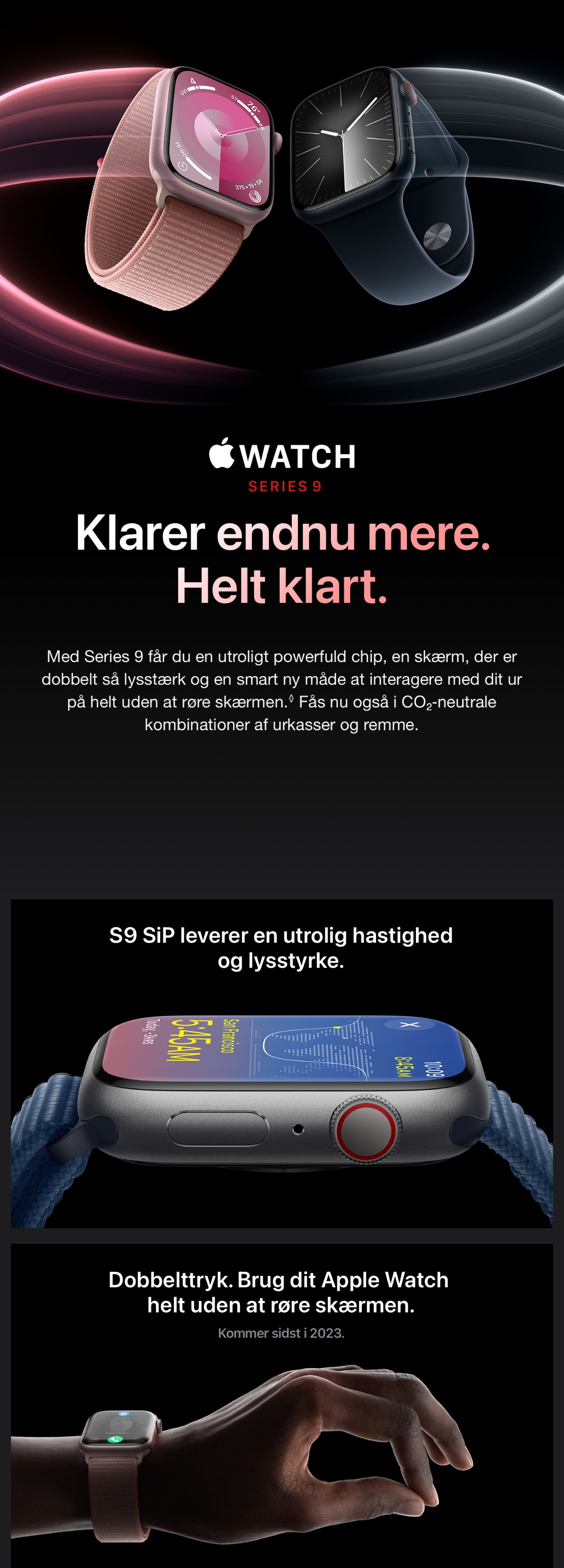 APPLE WATCH SERIES 9 GPS + CELLULAR 41 MM GRAPHITE RUSTFRIT STÅL ...