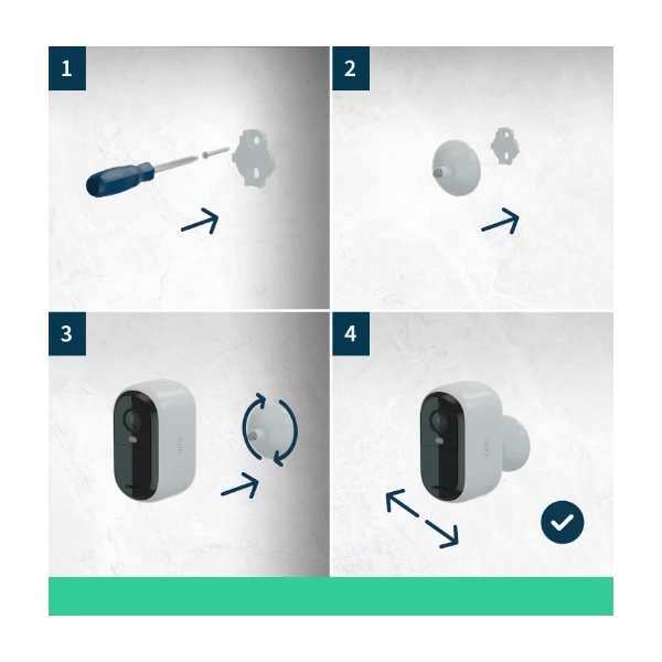 Arlo Arlo Essential HD Outdoor valvontakamera 3 kpl - Power.fi