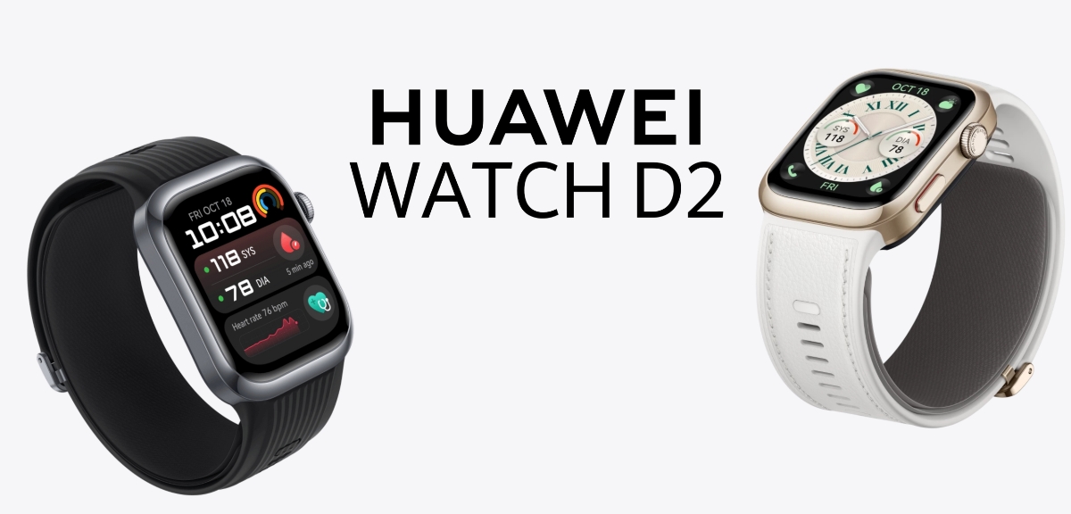 HUAWEI WATCH D2 48 mm smartwatch, blodtryksovervågning, sort - POWER.dk