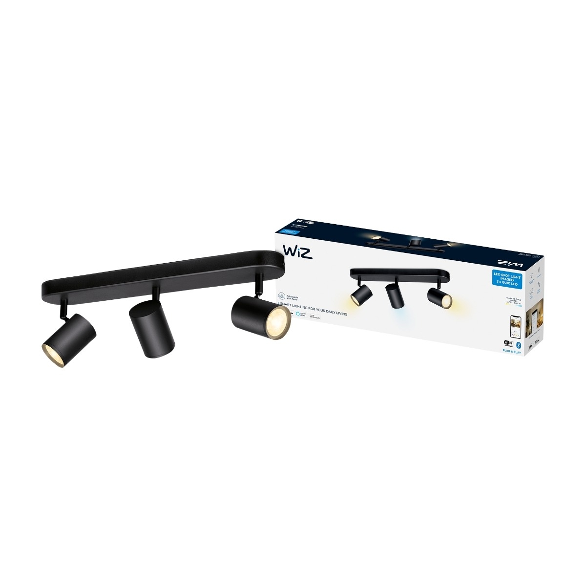 WiZ Imageo spotlight 3X5W TW, sort - POWER.dk