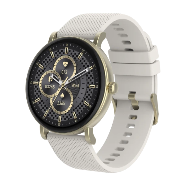 Triacle Legacy One Fitness smartwatch, guld/vit - Power.se