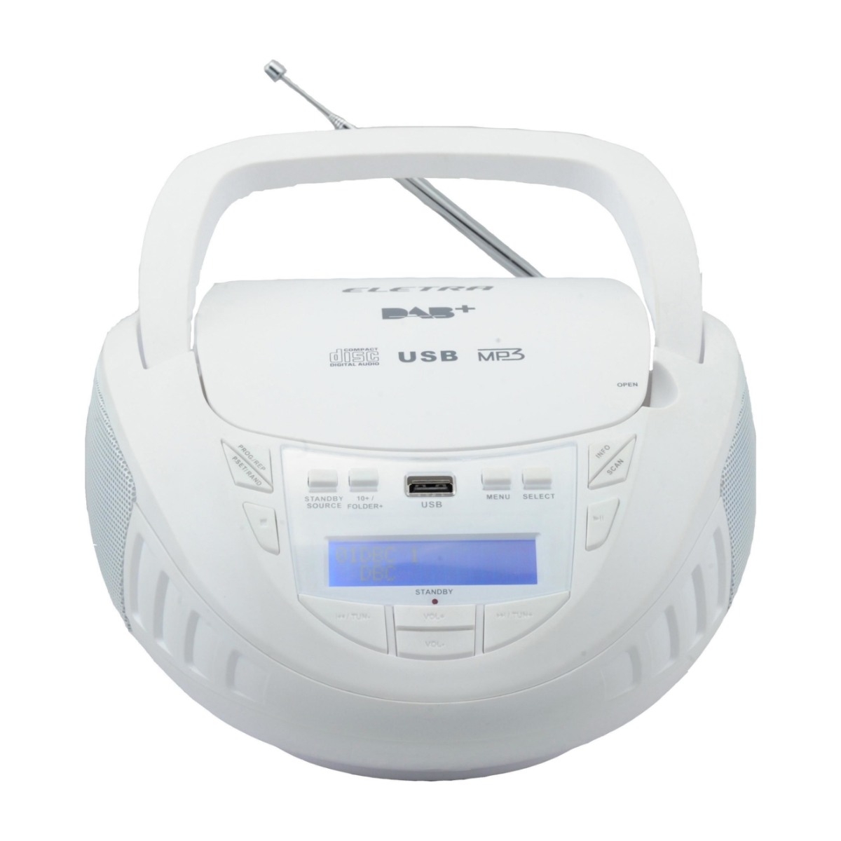 ELETRA BOOM CD STEREO DAB+ WHITE - POWER.dk