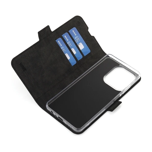 Wave OPPO A60 5G/A40/A40m Book Case -suojakuori, musta - Power.fi