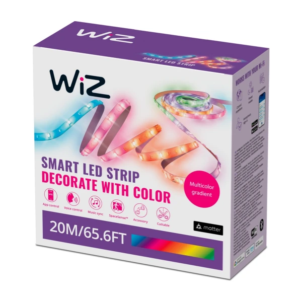 WiZ RGBIC LED-stripe 20 m - Power.no
