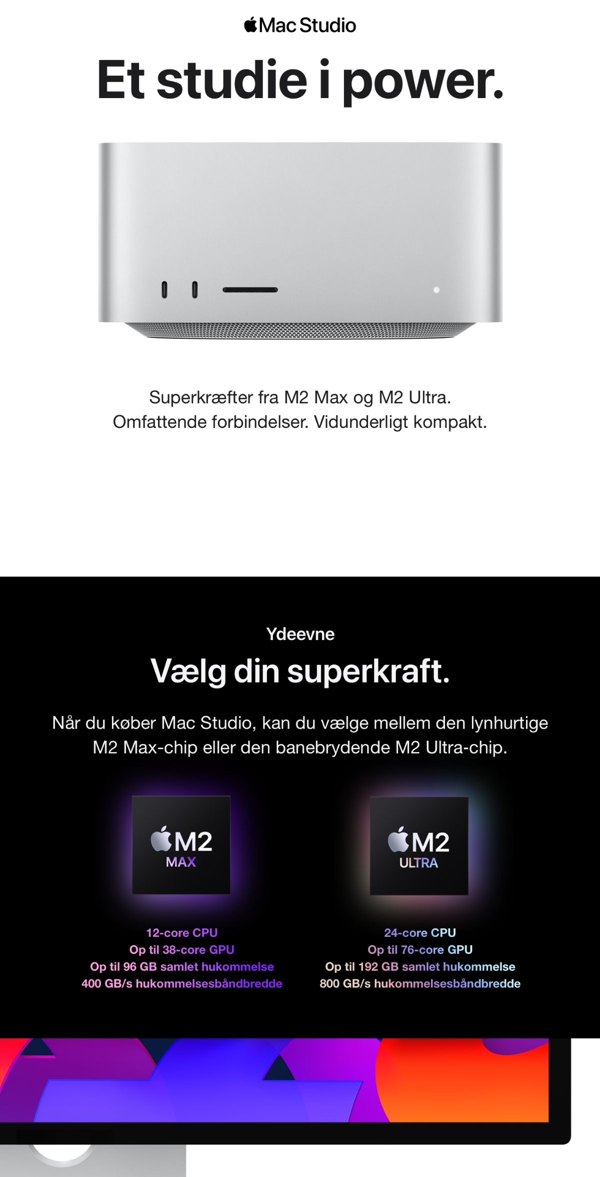 Apple Mac Studio (M2 Ultra) 1 TB - POWER.dk