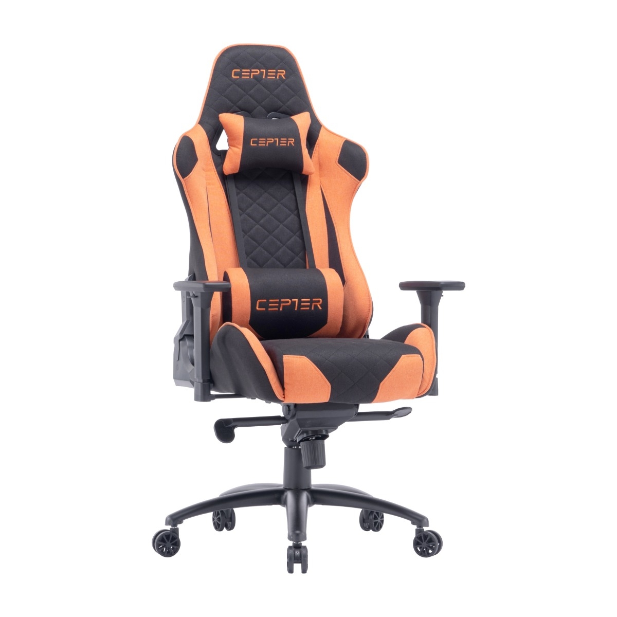 CEPTER ROGUE FABRIC GAMING CHAIR - BLACK & ORANGE - CEPTER