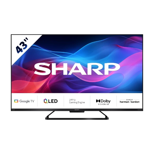 Sharp 43" 4K UHD QLED Google TV -televisio 43GR8465E - Power.fi
