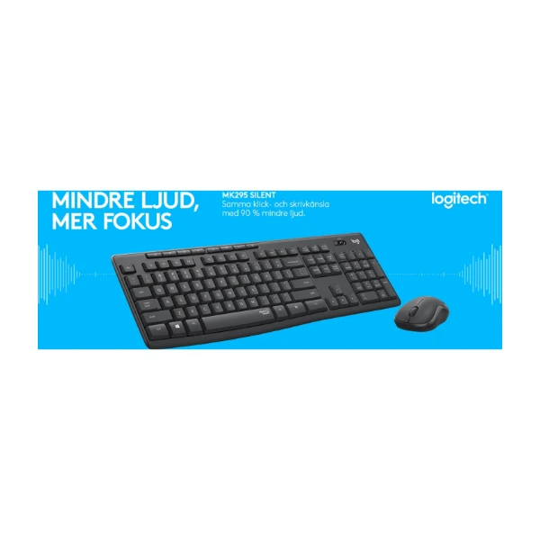 Logitech MK295 trådløst tastatur og mus, grafitgrå - POWER.dk