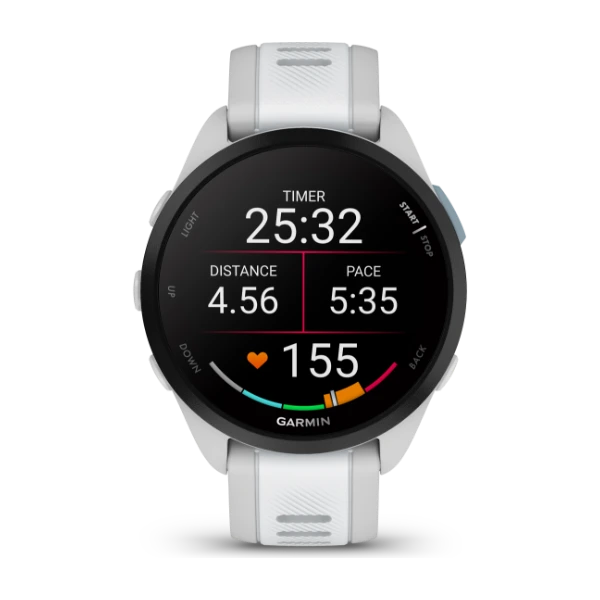 Garmin Forerunner 165 løbesmartwatch AMOLED, grå/hvid - POWER.dk