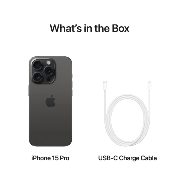 Apple iPhone 15 Pro 128 GB, sort titanium - POWER.dk