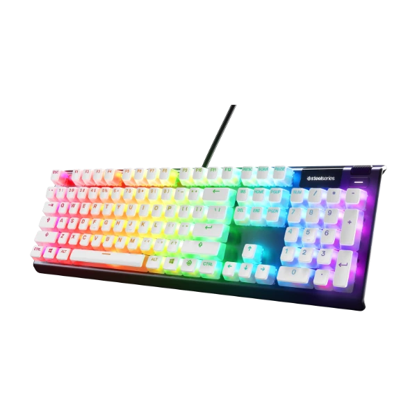 SteelSeries PrismCAPS tangentbordsknappar (nordisk layout), vit - Power.se