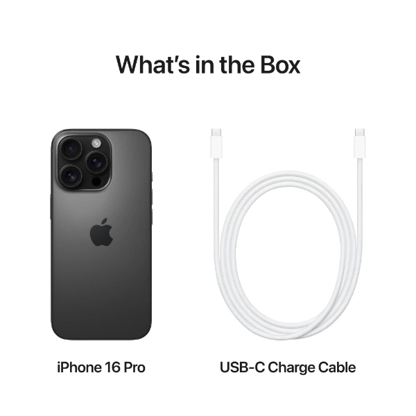Apple iPhone 16 Pro 128 GB, sort titanium - POWER.dk