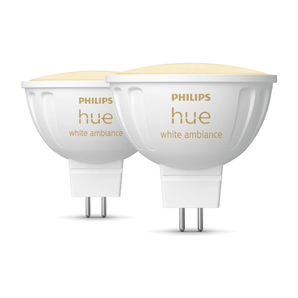 Philips Hue WA spotlight 5.1W MR16 GU5.3 2stk - POWER.dk