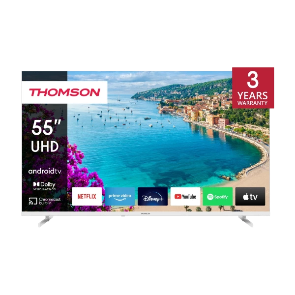 Thomson 55" 4K UHD Android TV 55UA5S13W, vit - Power.se