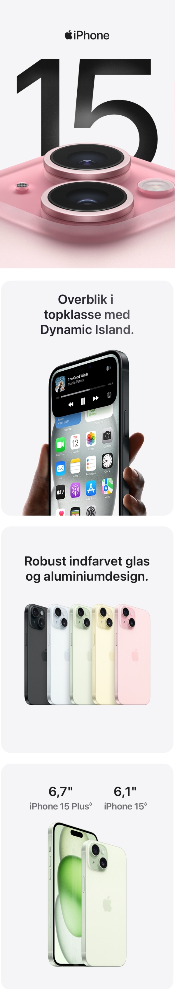 Apple iPhone 15 128 GB, sort - POWER.dk