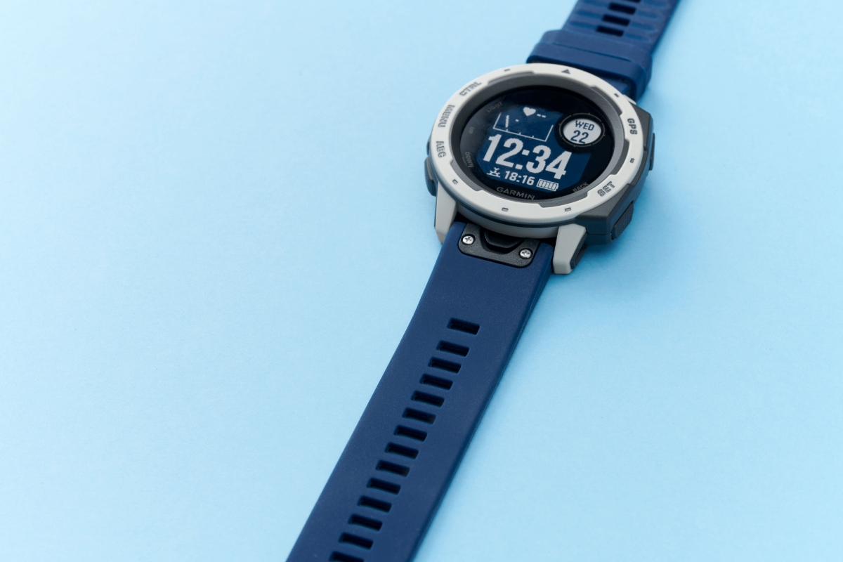 Triacle Classic silikone Urrem Garmin Quickfit 22 mm, blå - Power.dk